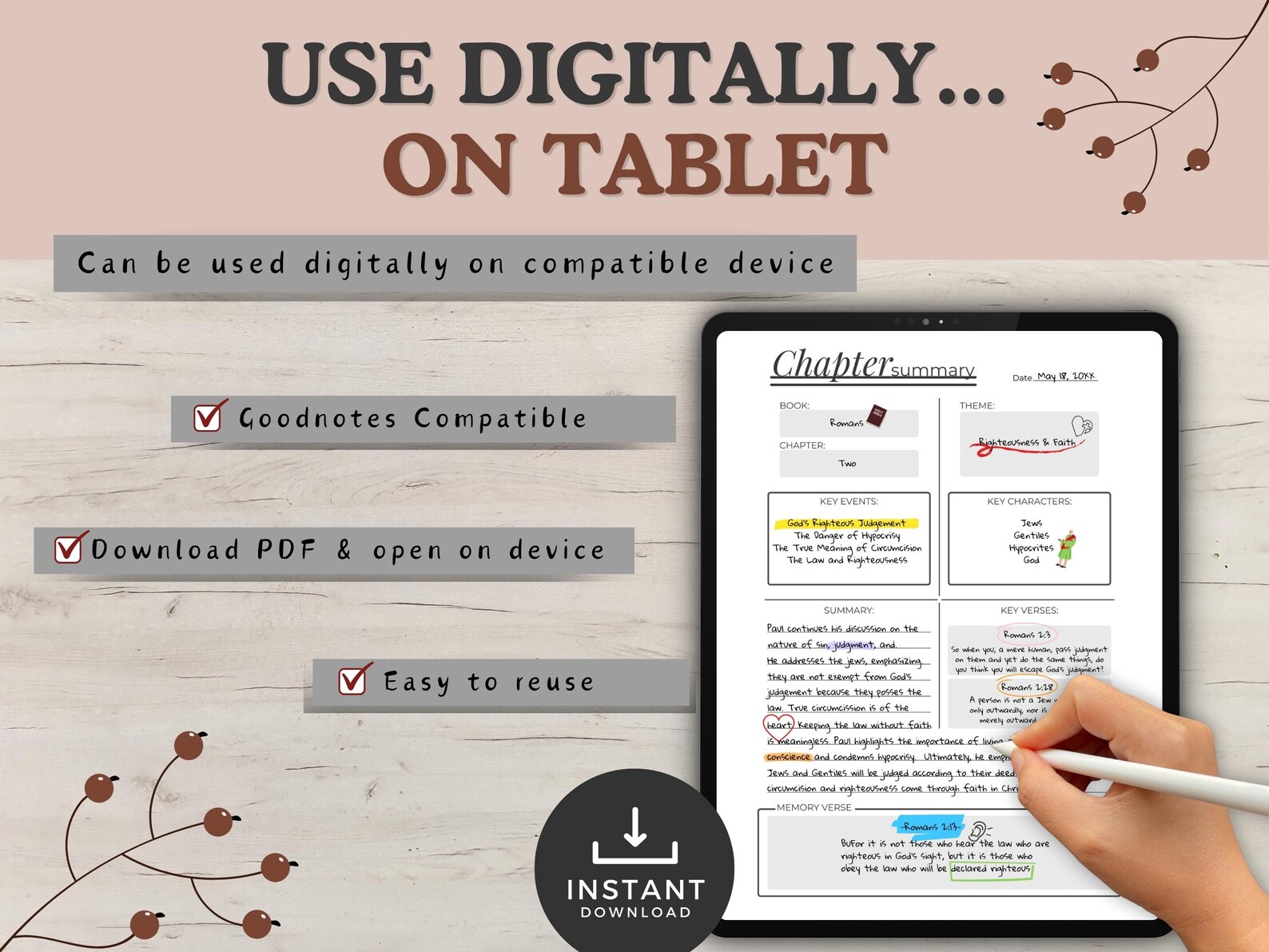 Printable Bible Study Bundle | Instant Download | Sermon Notes | Bible ...