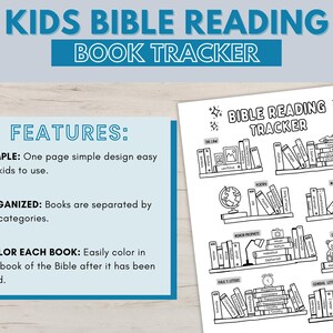Kids Bible Reading Tracker | Books of the Bible | Bible Chapter Log ...