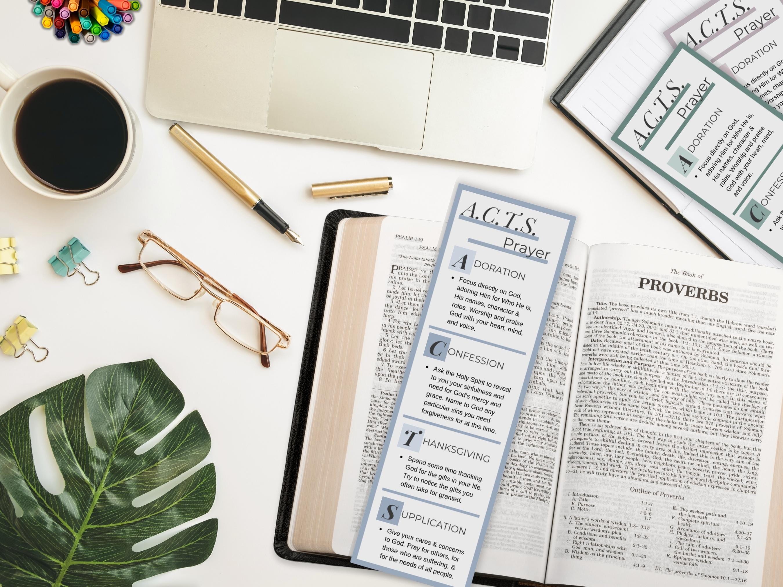 Bible Study Printable Bookmark Set | Print Cut Books of the Bible ...