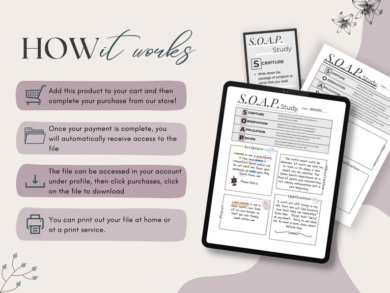 Sticker Printable | Soap Bible Study Method | Bible Study Tools | 14 ...