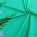Green Cotton Jersey Knit Fabric With Pink Parrot Print - Etsy