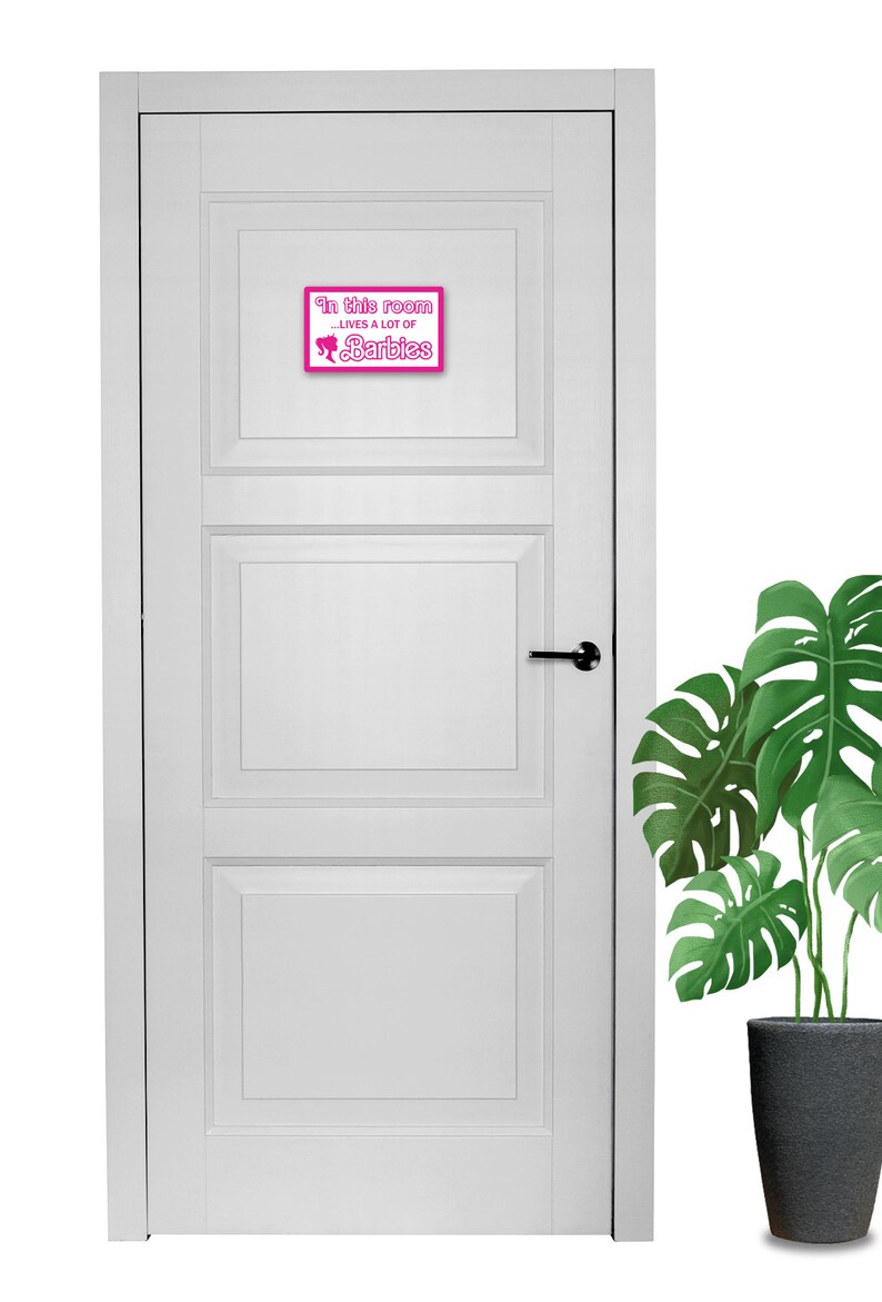 Barbie-lover Sign for Childrens Room in Barbie-pink - Etsy