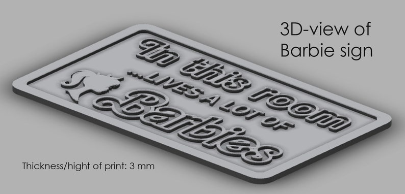 Barbie-lover Sign for Childrens Room in Barbie-pink - Etsy