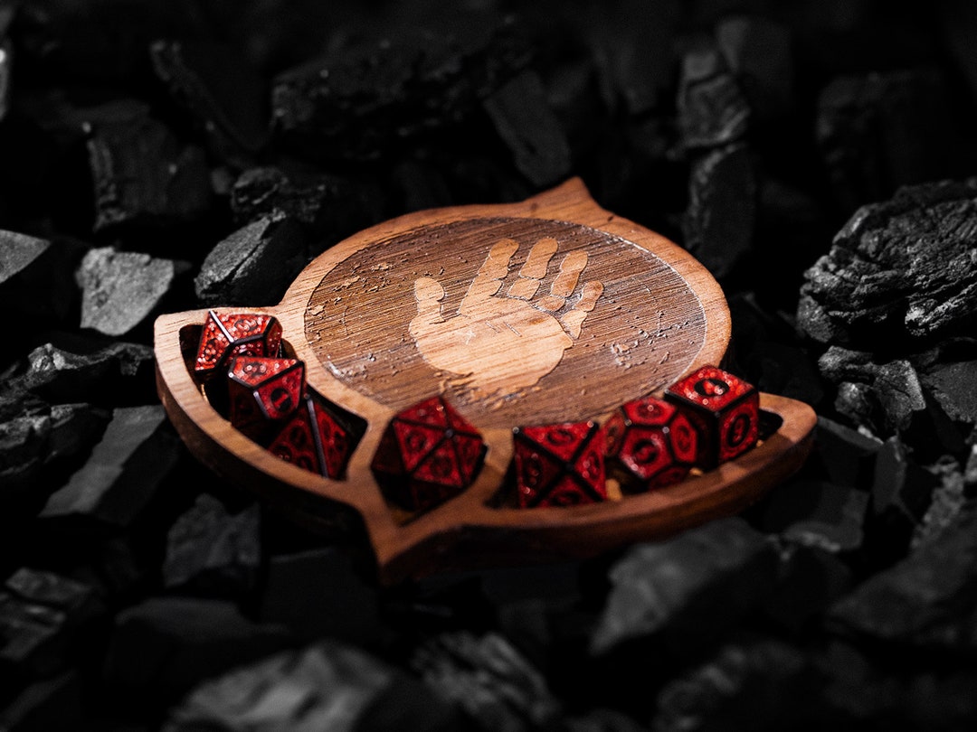 DND Dice Coaster & Tray Lord Bane Detail Engraving DND Dice Tray ...