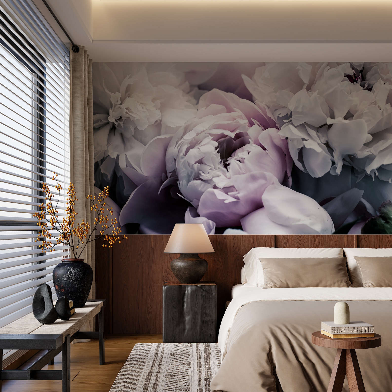 Peony Flower Wallpaper Girl Room, Peonies Floral Wall Mural Nursery ...