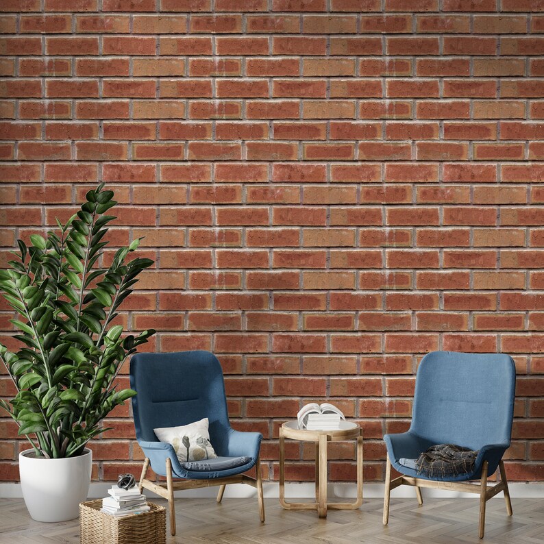 Red Brick Wallpaper, Removable Brick Wall Mural, Realistic 3D Brick ...