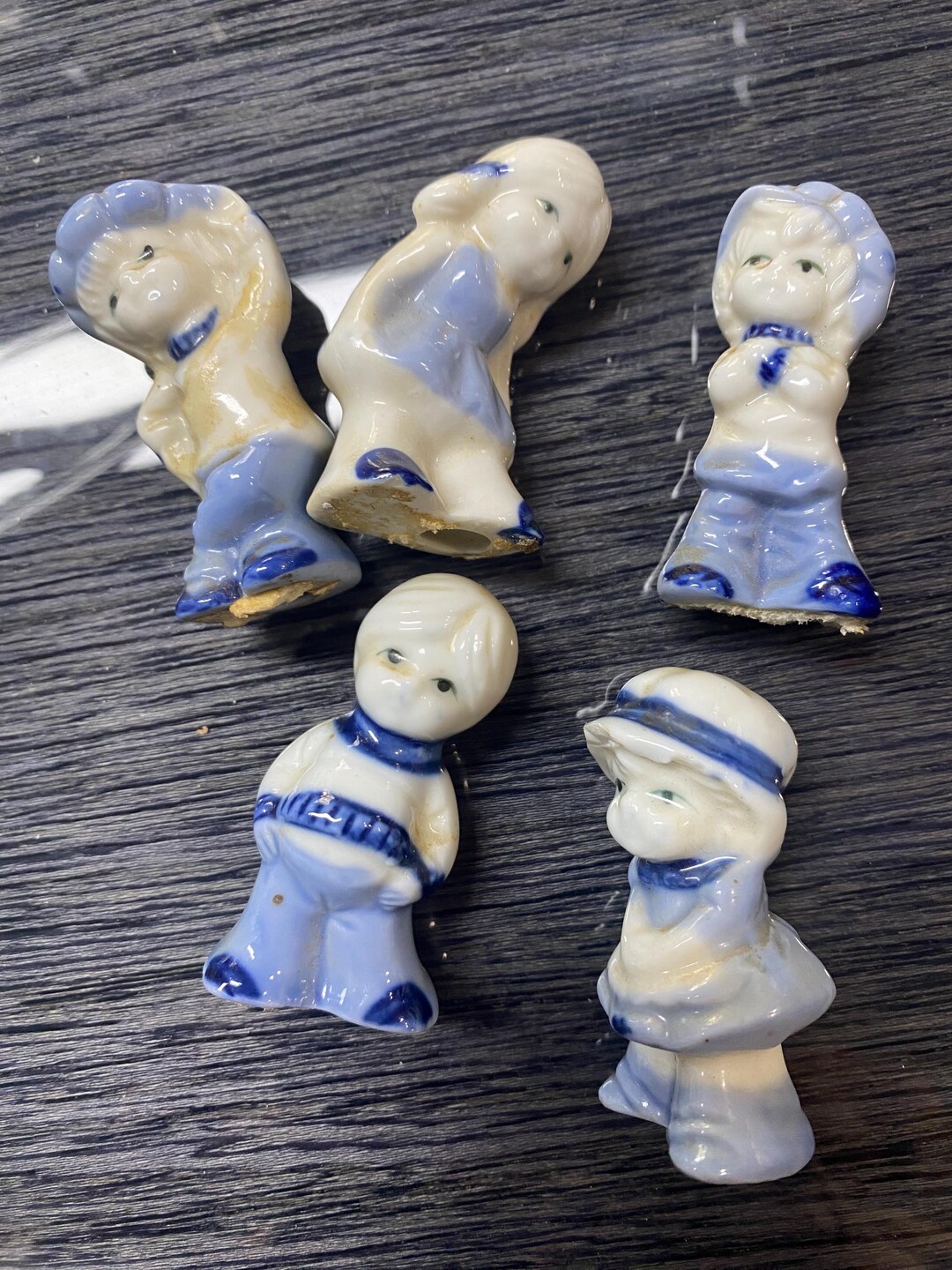 Delft Children Figurines - Etsy