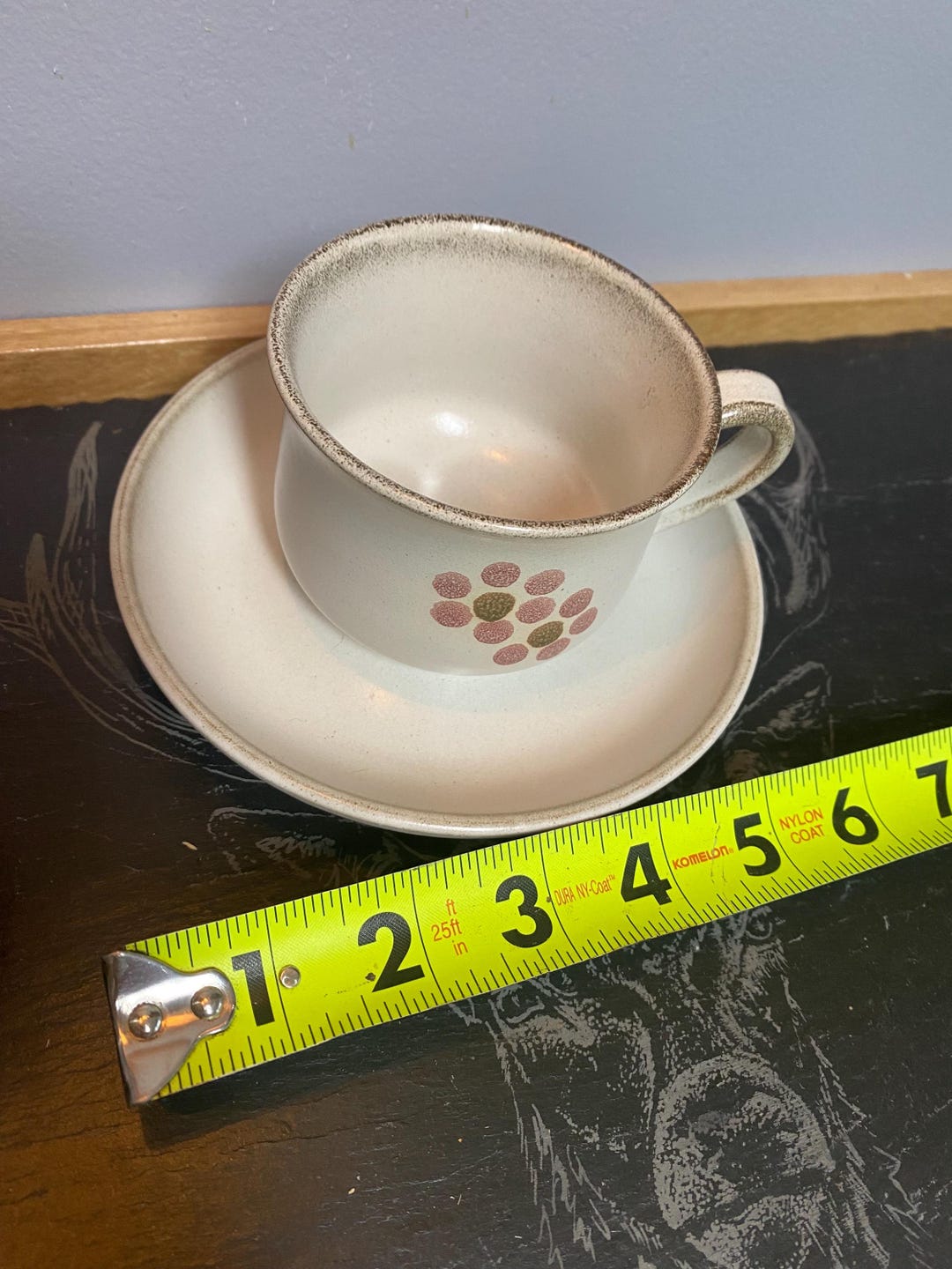 Denby Tea Cups and Saucer 4 Pc Set - Etsy