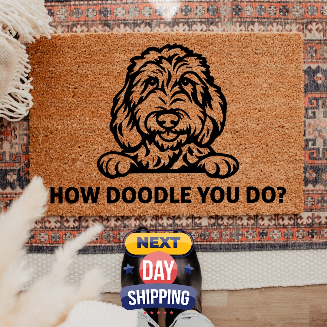 How Doodle You Do Welcome Mat, Goldendoodle, New Home Decor, Dog Gift ...