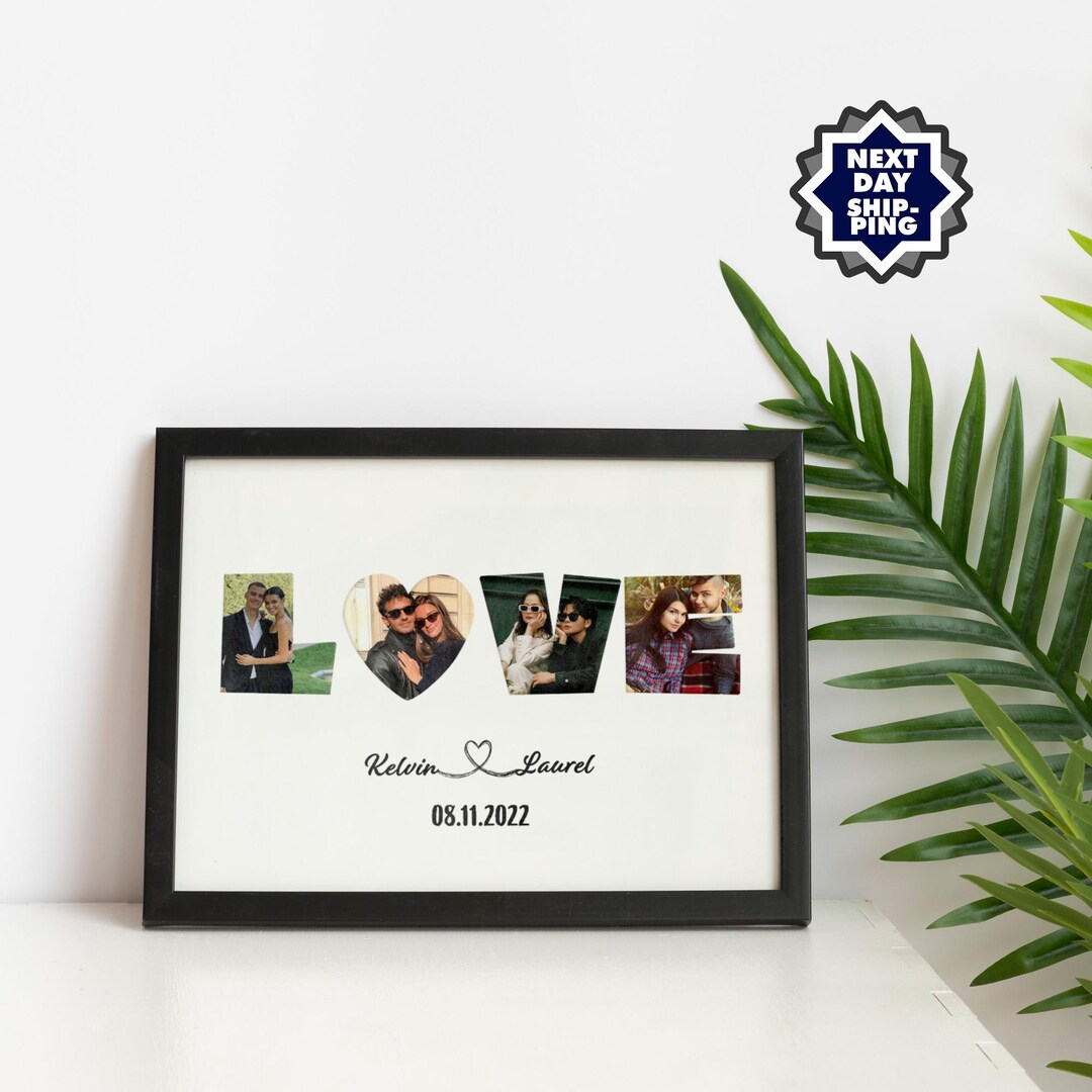 Custom Couple Photo Frame, Personalized Frame, Print Photos, Gift for ...