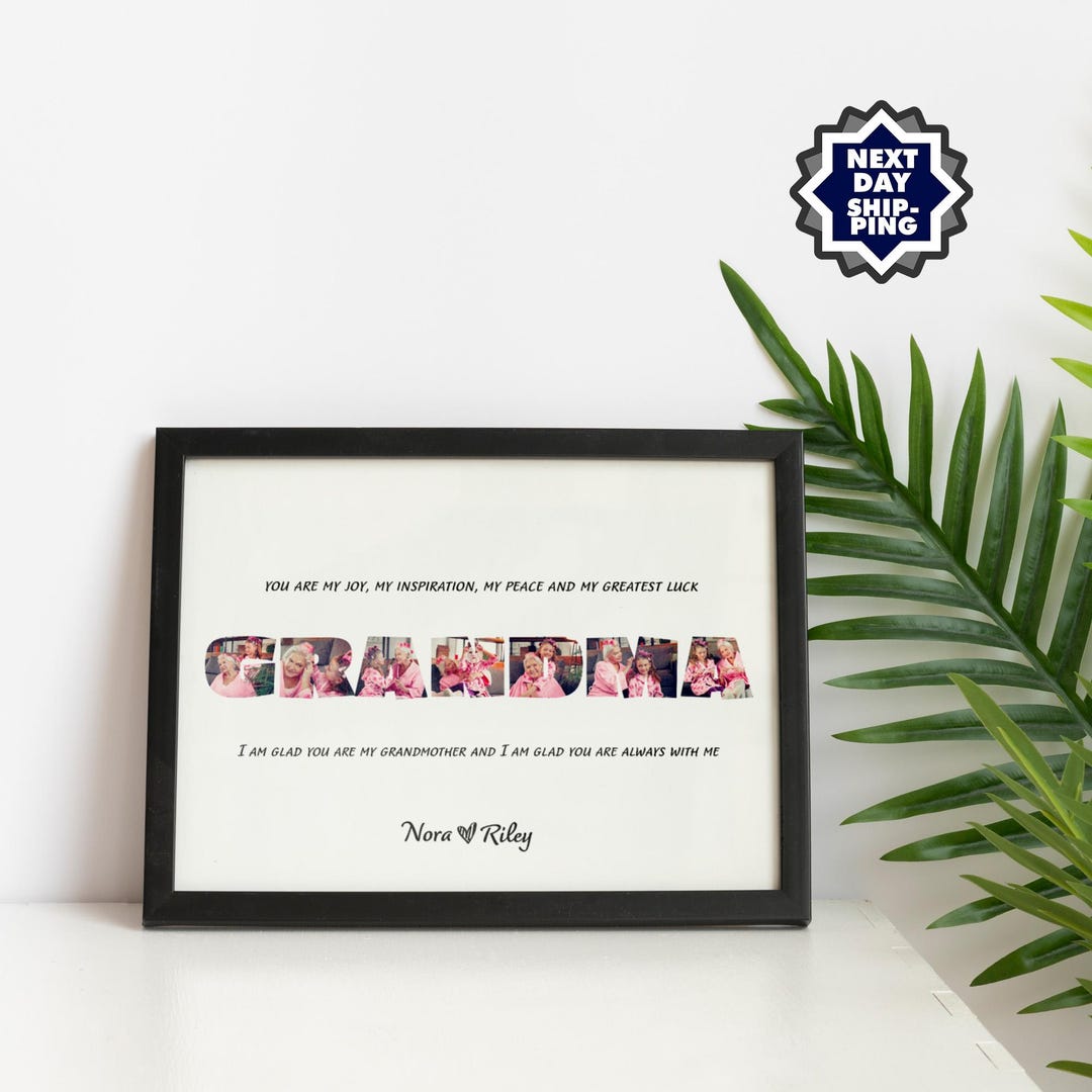 Grandma Photo Collage, Personalized Grandma Frame, Photo Collage for ...
