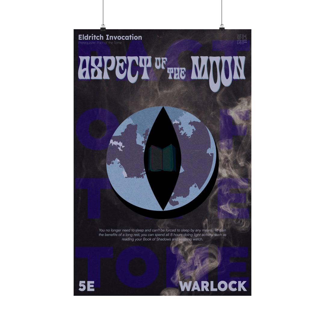 Aspect of the Moon 5e Warlock Invocation Poster - Etsy