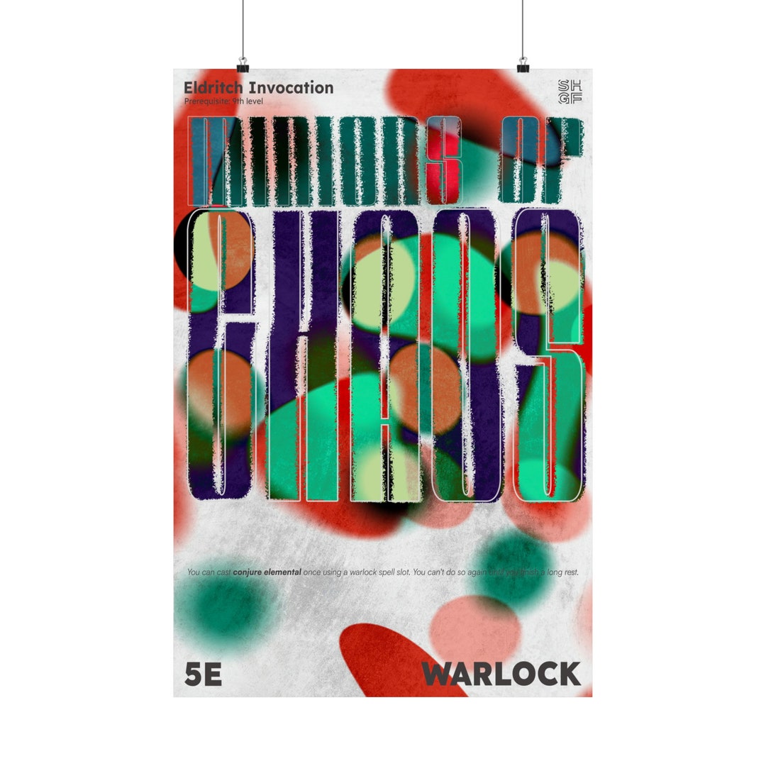 Minions of Chaos 5e Warlock Invocation Poster - Etsy