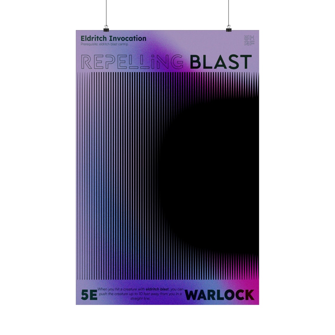 Repelling Blast 5e Warlock Invocation Poster - Etsy