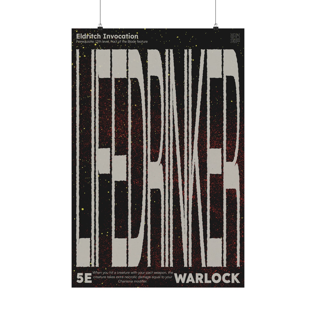 Lifedrinker 5e Warlock Invocation Poster - Etsy