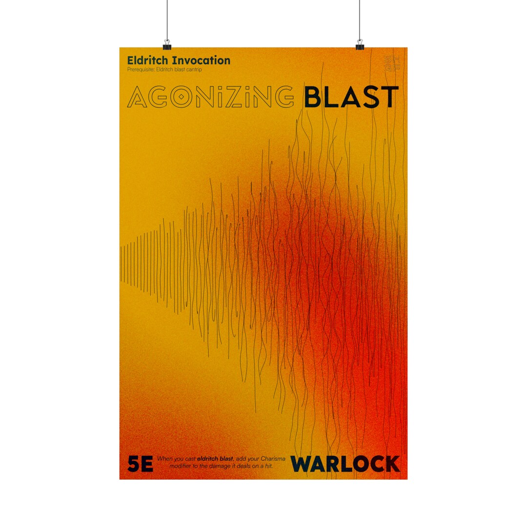 Agonizing Blast 5e Warlock Invocation Poster - Etsy