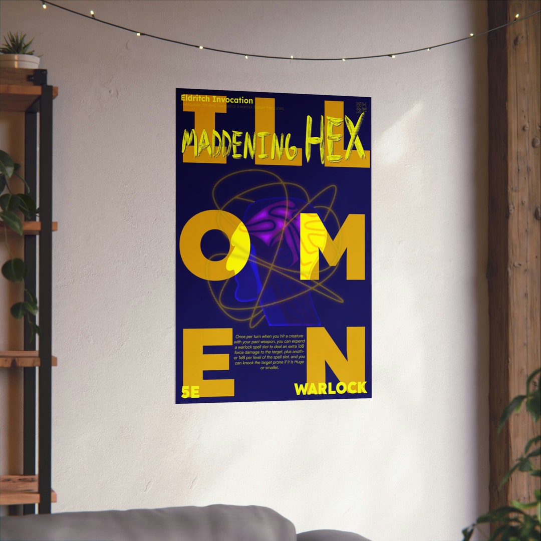 Maddening Hex 5e Warlock Invocation Poster - Etsy