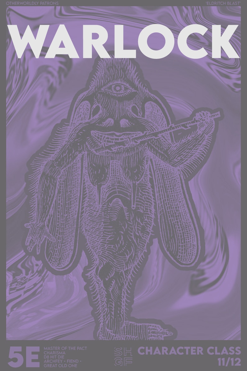 Dnd Class Poster - Show off Your 5e Character in Style! - Etsy