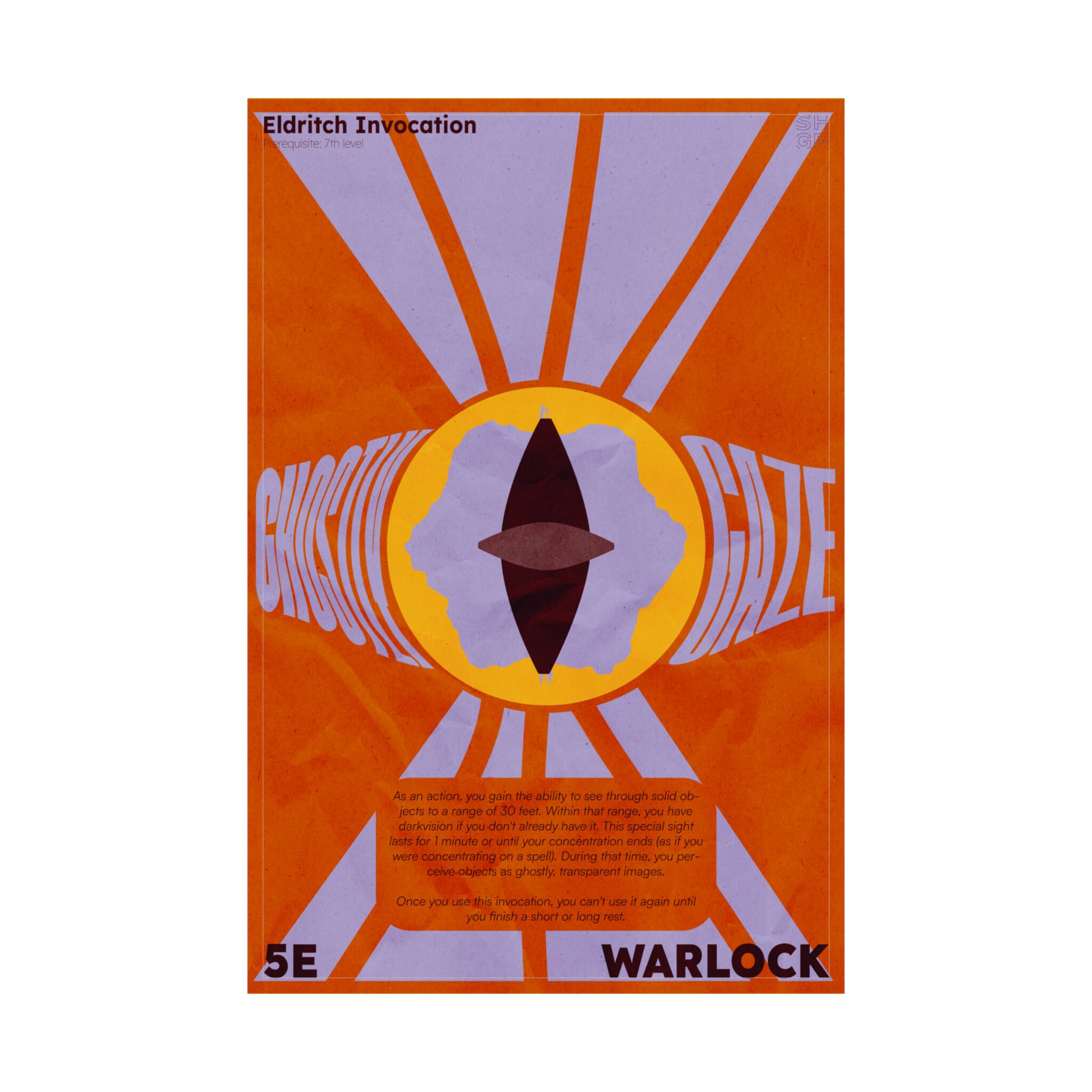 Ghostly Gaze 5e Warlock Invocation Poster - Etsy