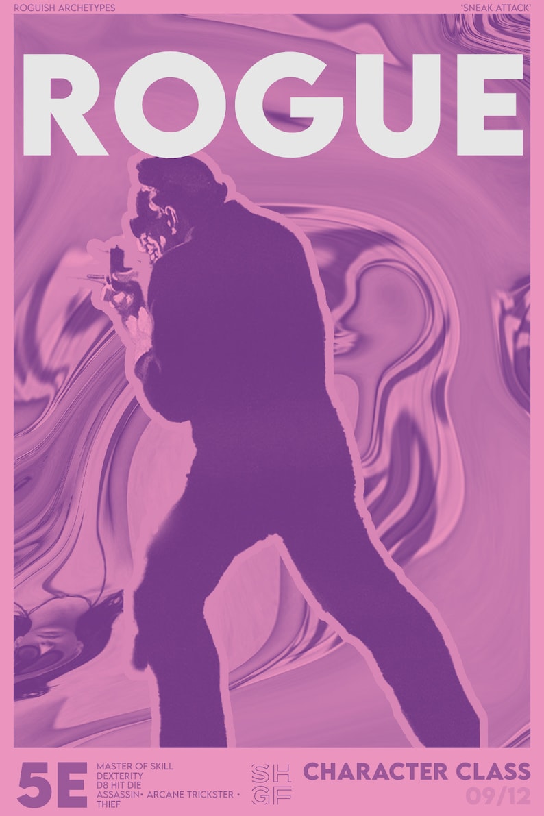 Dnd Class Poster - Show off Your 5e Character in Style! - Etsy