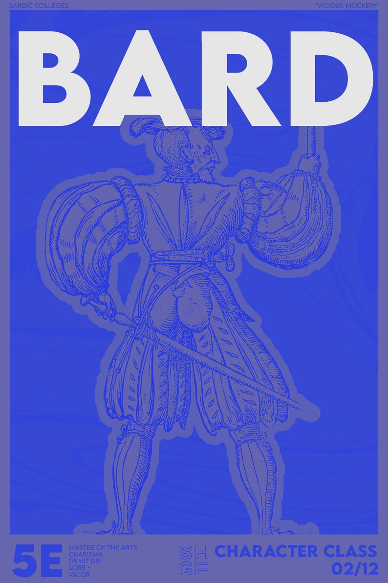 Dnd Class Poster - Show off Your 5e Character in Style! - Etsy