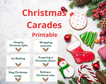 Christmas Charades, Christmas Party Game, Printable Christmas Party ...