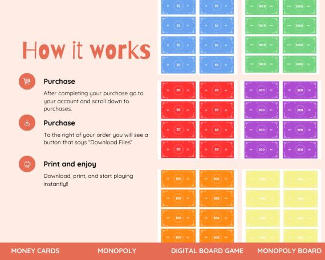 Monopoly Money, Custom Monopoly Banknotes, MONOPOLY Game Money, Board ...