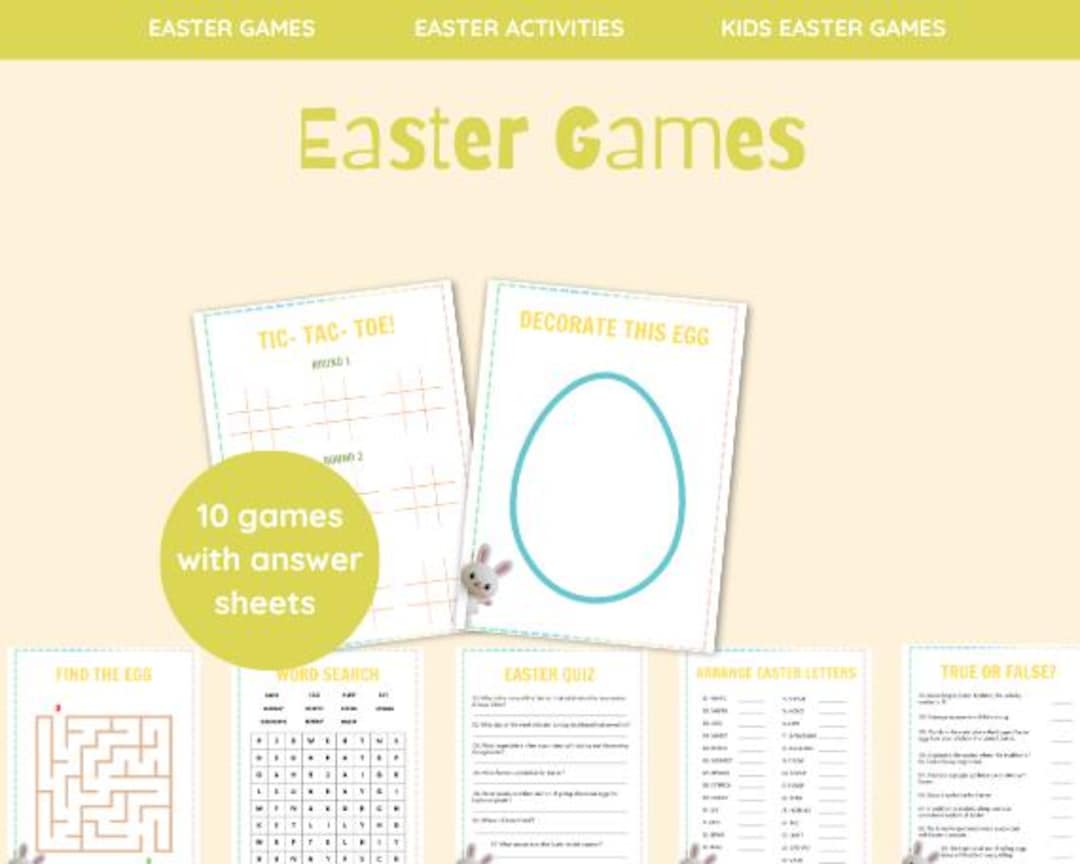 Easter Games: Fun Party Activities and Icebreakers, Easter Activity ...