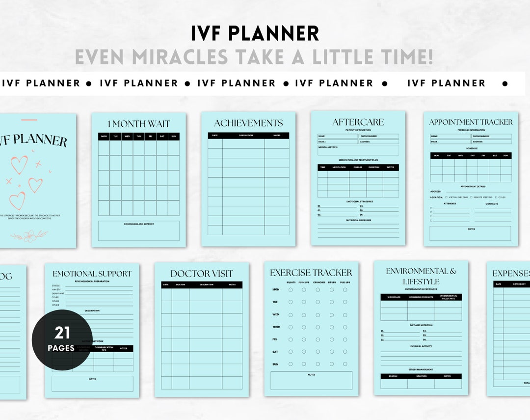 IVF Planner, IVF Journal, IVF Journey, Ivf Calendar, Medication Tracker ...