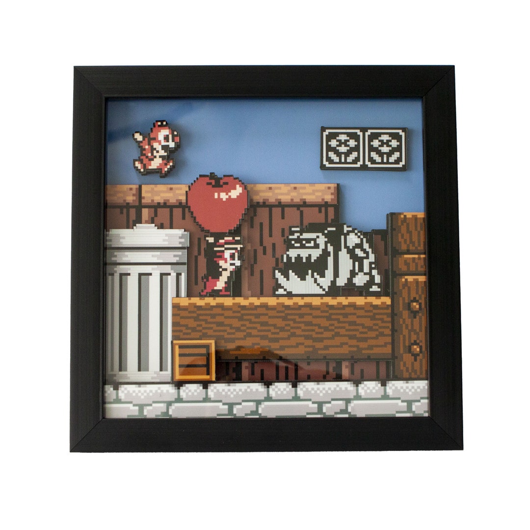 Nintendo Shadow Box With Rescue Rangers Chip and Dale Retro Gaming ...