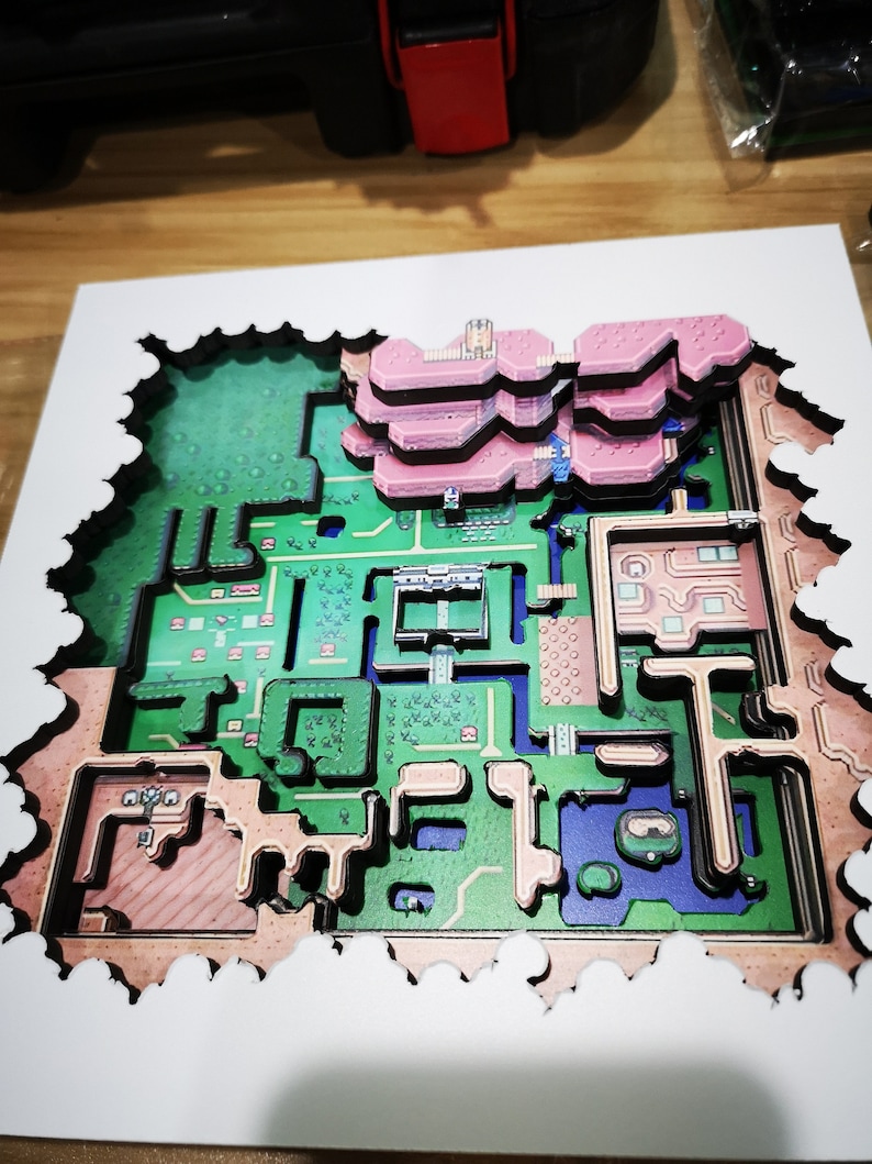 Nintendo - Zelda A Link to the Past - Shadow Box - 3D Effect - Wall Art ...