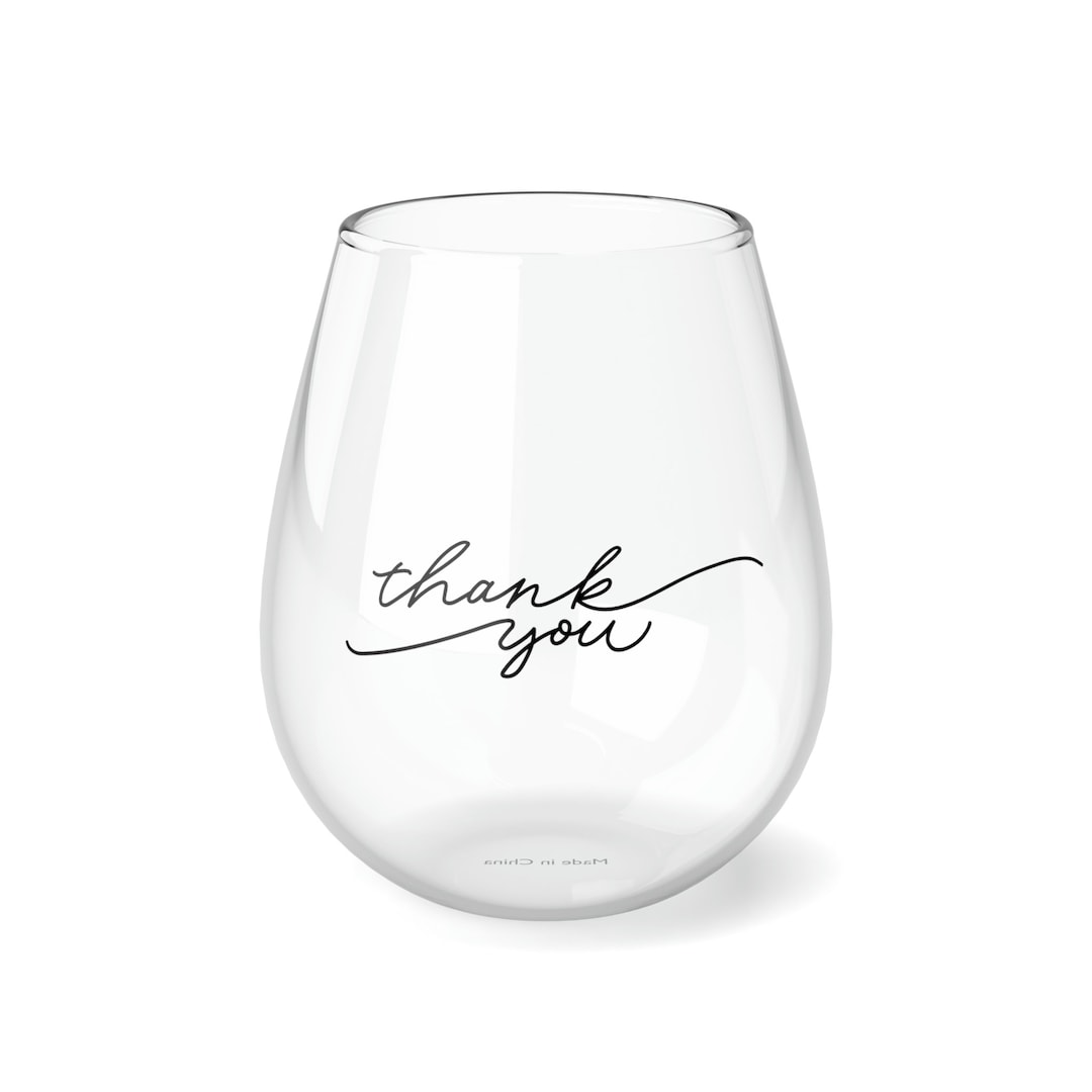 Thank You Gift, Thank You Glass, Personalized Gift, Thank You for Your ...