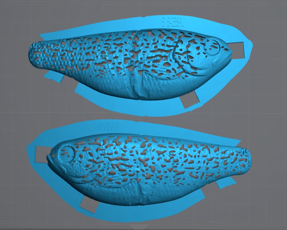Crappie Pattern 3D Stencil for 7.1 Big Belly Shad - Etsy