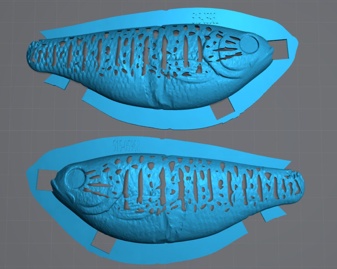 Smallmouth Bass Pattern 3D Stencil for 7.1 Big Belly Shad - Etsy