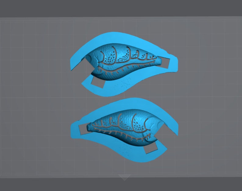 Crawfish Pattern Stencil for 1.5 Square Bill Shallow Diver Crankbait ...