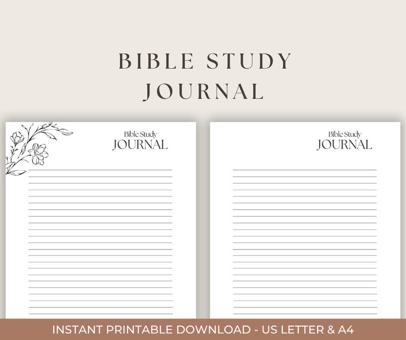 Bible Study Journal,devotional Journal Printable,bible Study Digital ...