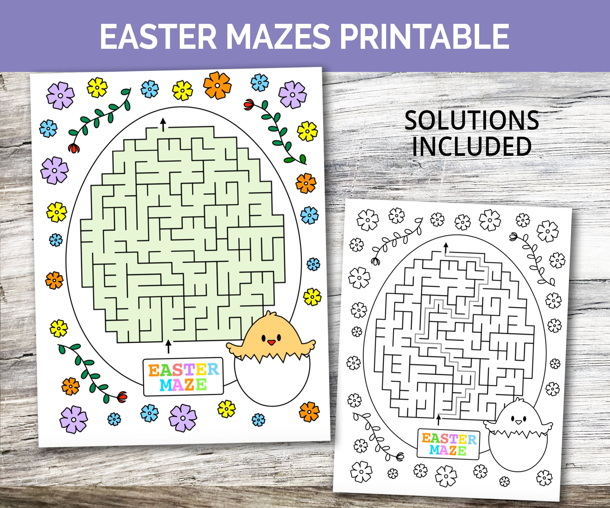 Easter Maze Printable, Kid Easter Maze, Easter Maze for Kids, Easter ...