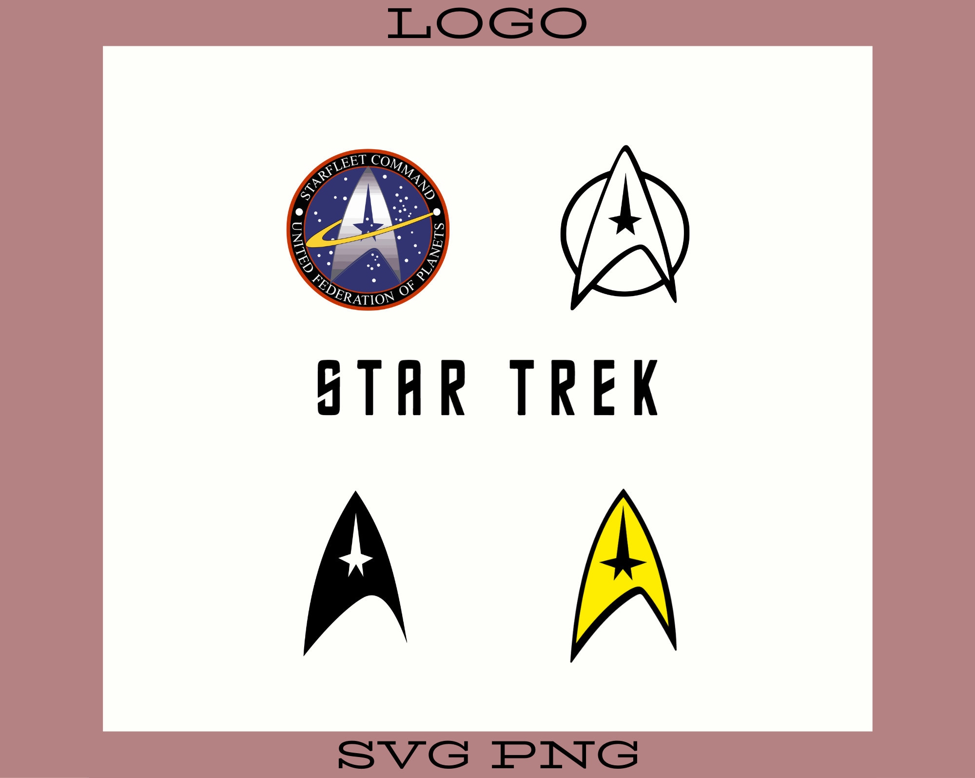 Star Trek Logo, Svg,png,pdf, Cricut for Svg, Vector, Decal, Stickers ...