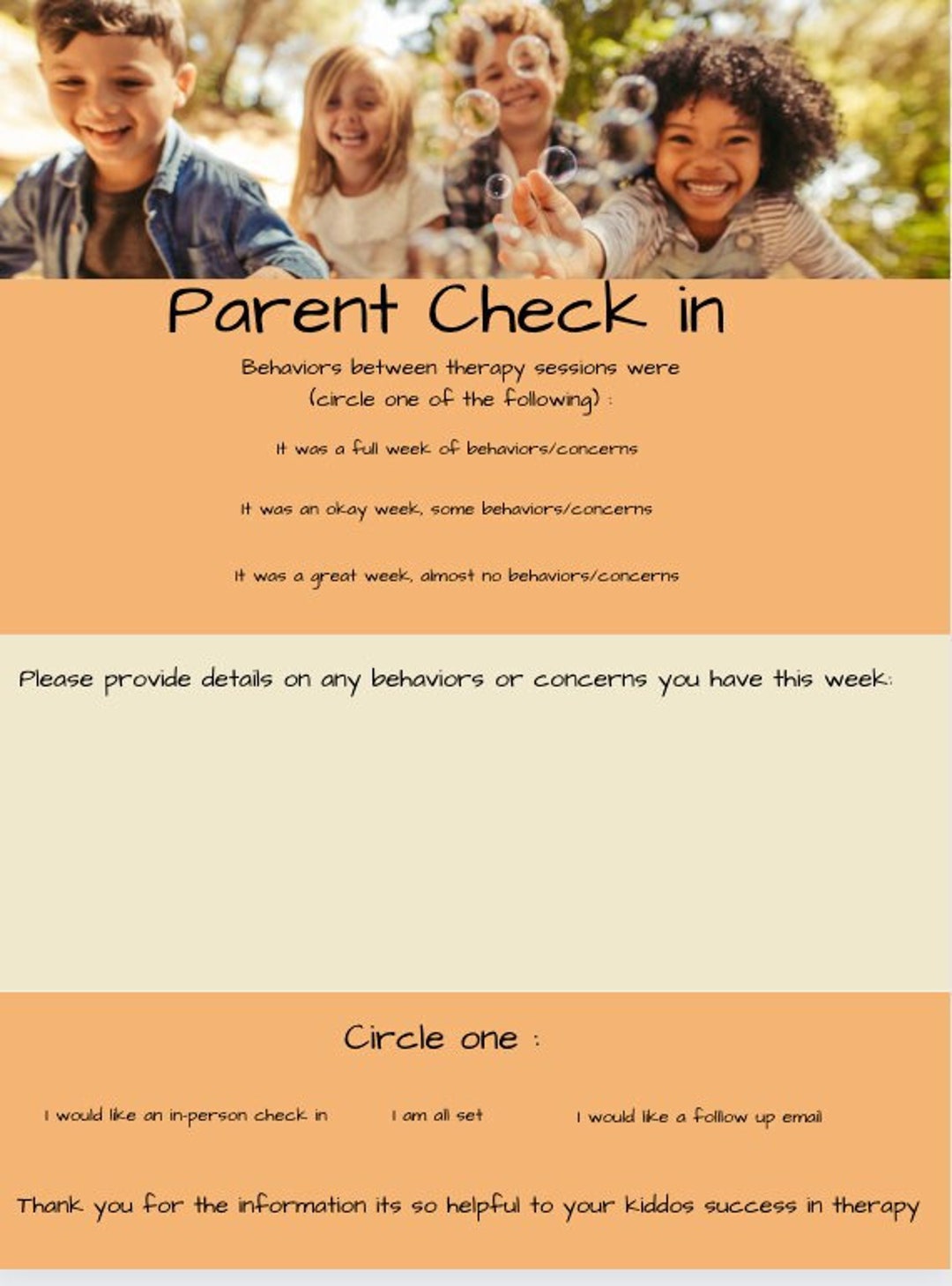 Parent Check in Downloadable File - Etsy