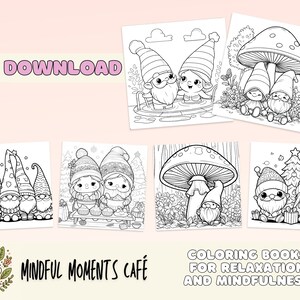 Magical Gnomes: 40 Coloring Pages, Digital Download - Etsy