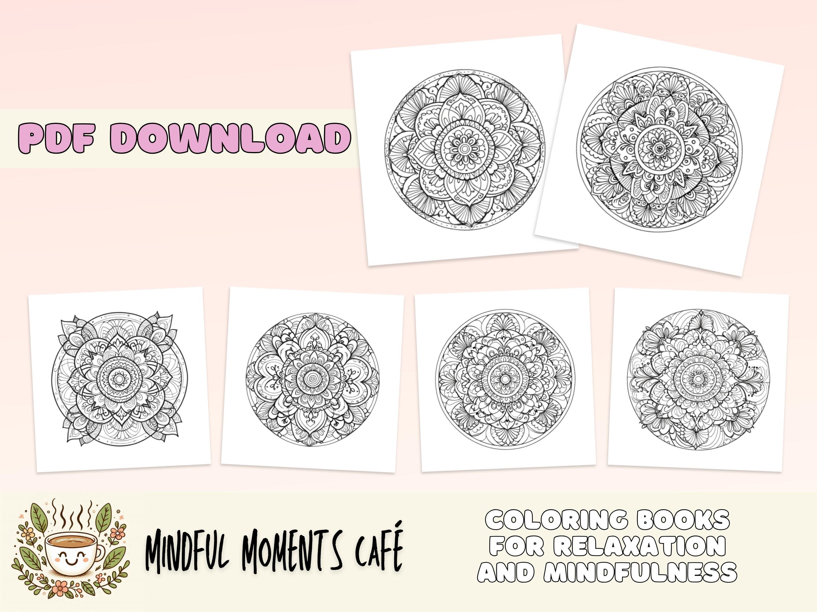 Mindful Mandalas: 6 Coloring Pages, Digital Download - Etsy
