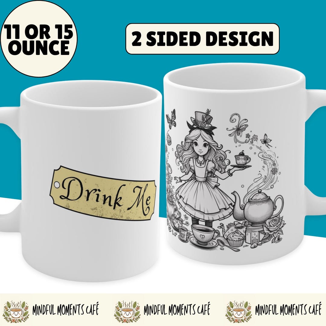 Alice in Wonderland Mug: 'drink Me' Design, Literary Gift (11oz or 15oz ...