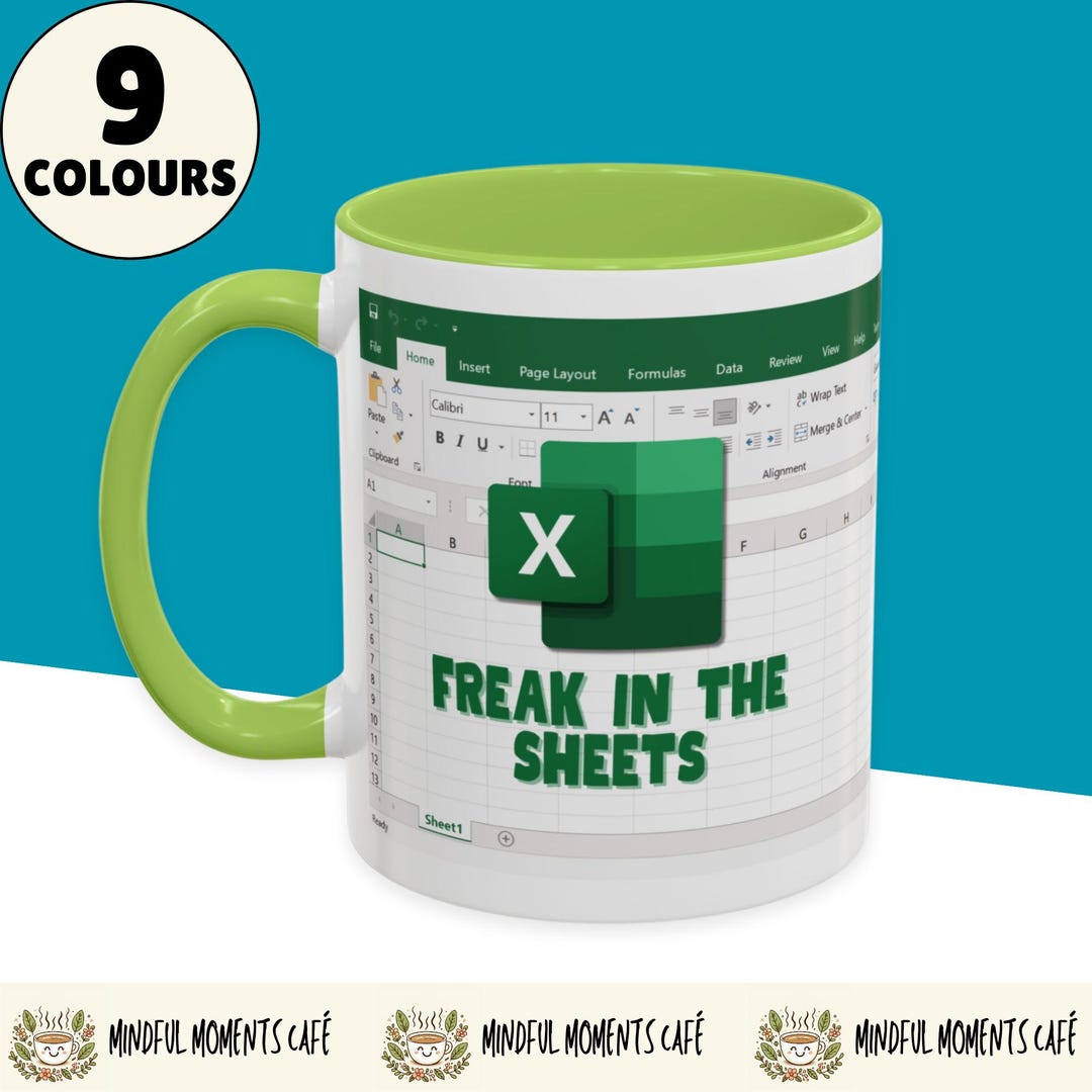 Freak in the Sheets Excel Mug: Humorous Office Coffee Cup - Etsy