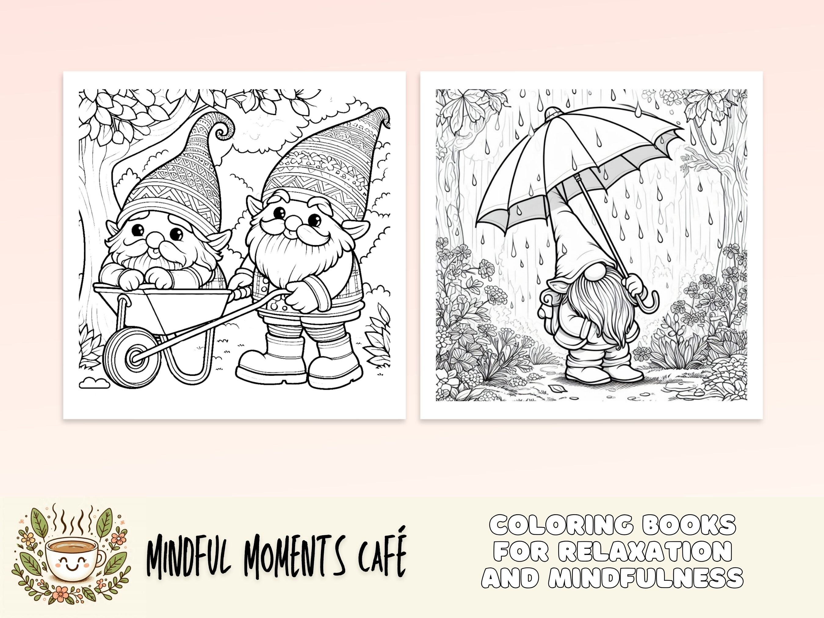 Adorable Gnomes: 40 Coloring Pages, Digital Download - Etsy