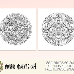 Mindful Mandalas: 6 Coloring Pages, Digital Download - Etsy