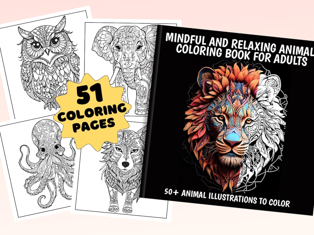 Intricate Animals: 51 Coloring Pages, Digital Download - Etsy