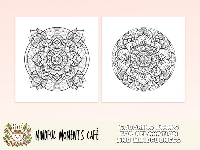 Mindful Mandalas: 6 Coloring Pages, Digital Download - Etsy