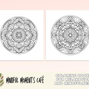 Mindful Mandalas: 6 Coloring Pages, Digital Download - Etsy