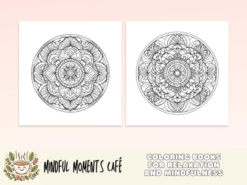 Mindful Mandalas: 6 Coloring Pages, Digital Download - Etsy