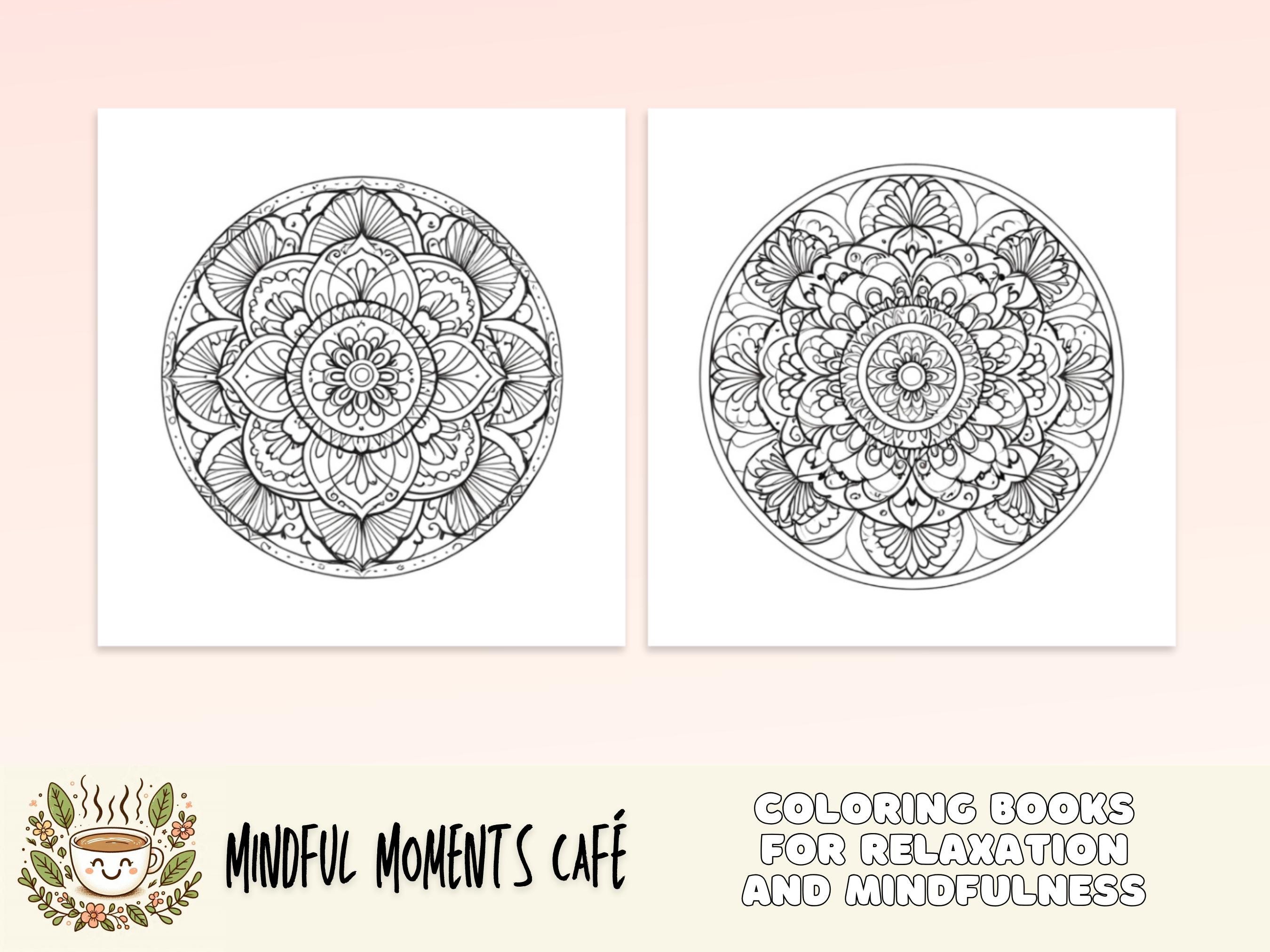 Mindful Mandalas: 6 Coloring Pages, Digital Download - Etsy